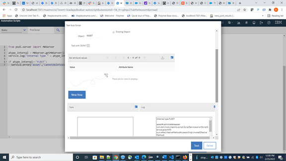 Ibm Maximo Autoscripting Guide Testing A Script