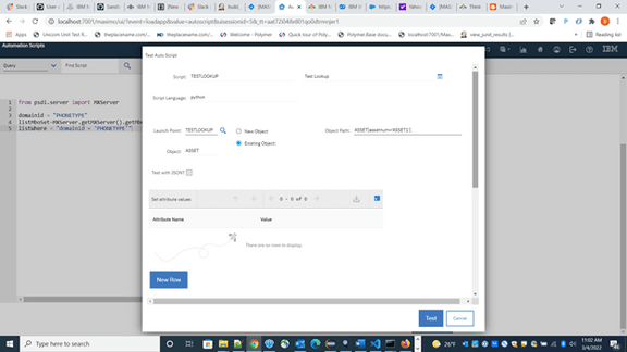 Ibm Maximo Autoscripting Guide Testing A Script